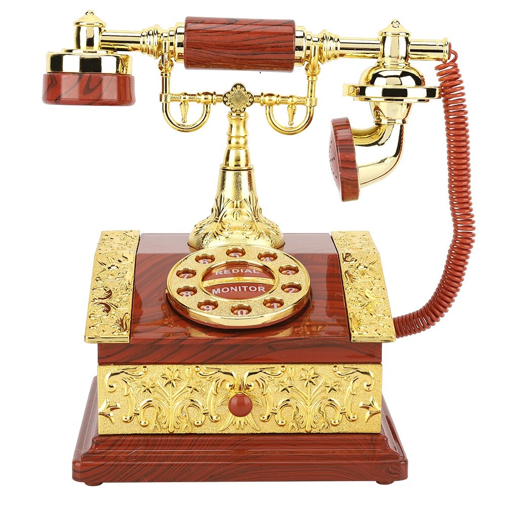 Ретро телефон с музыкальной шкатулкой, шкатулка для хранения украшений, настольное украшение