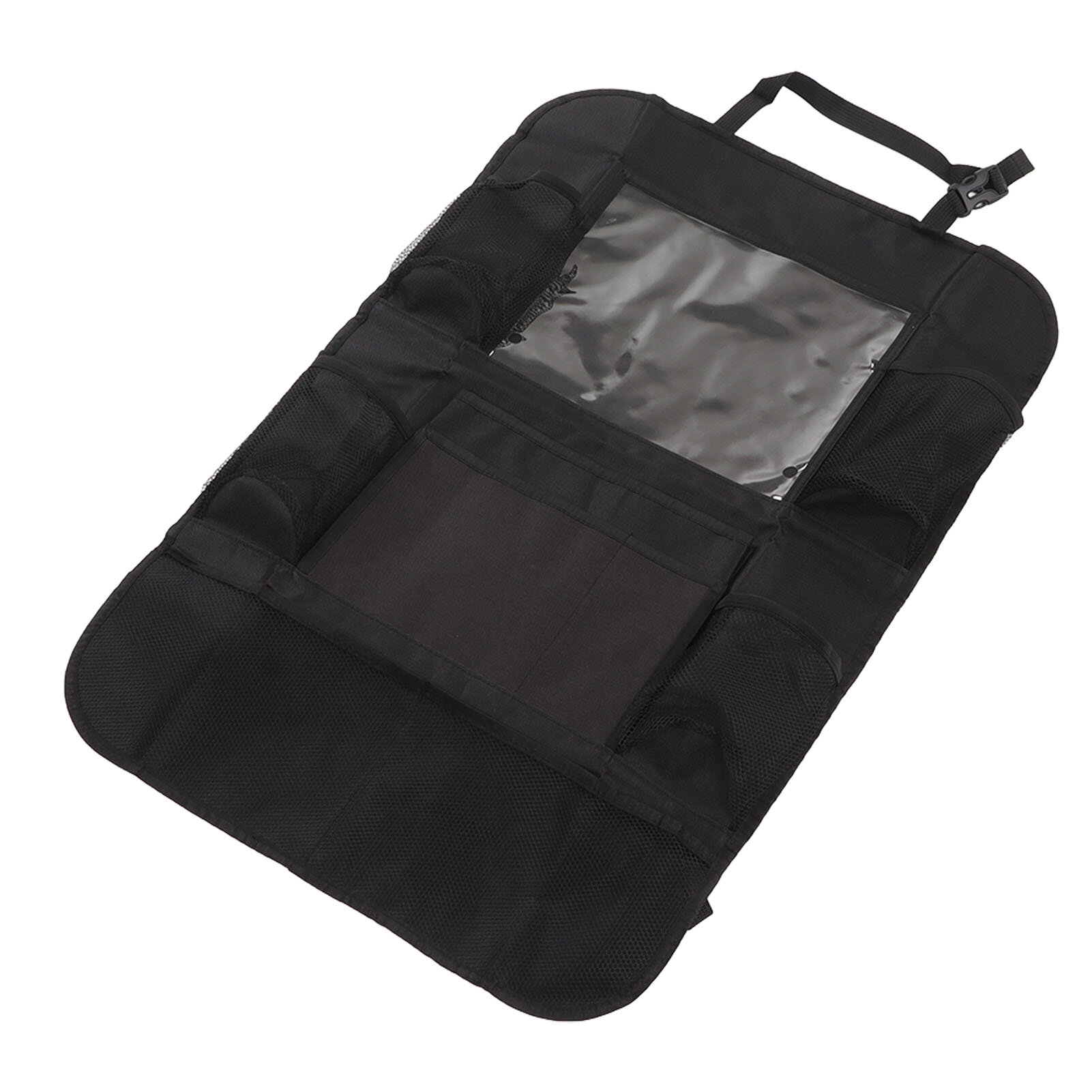 Защитный коврик на спинку сиденья, органайзер для заднего сиденья автомобиля с держателем для планшета и множеством карманов для хранения.