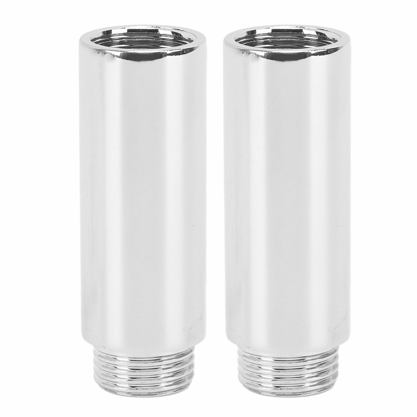 2 шт, удлинитель для душевой насадки из нержавеющей стали, хромированное покрытие, удлинительная трубка для душевой насадки для ванной комнаты, 6,1 см/2,4 дюйма