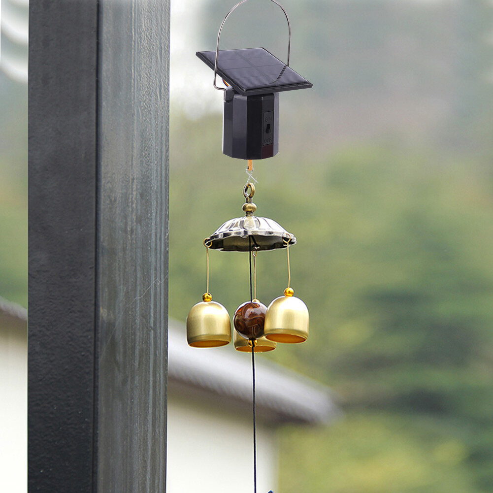 Solar Powered Motor Wind Chime Ornament Hanging Rotating Motor, 100% Brand New, Solar Motor, ABS, Total Length 16.2cm, Solar Panel Size 6.8 x 6.8 cm, Weight 134g, 1 x Motor