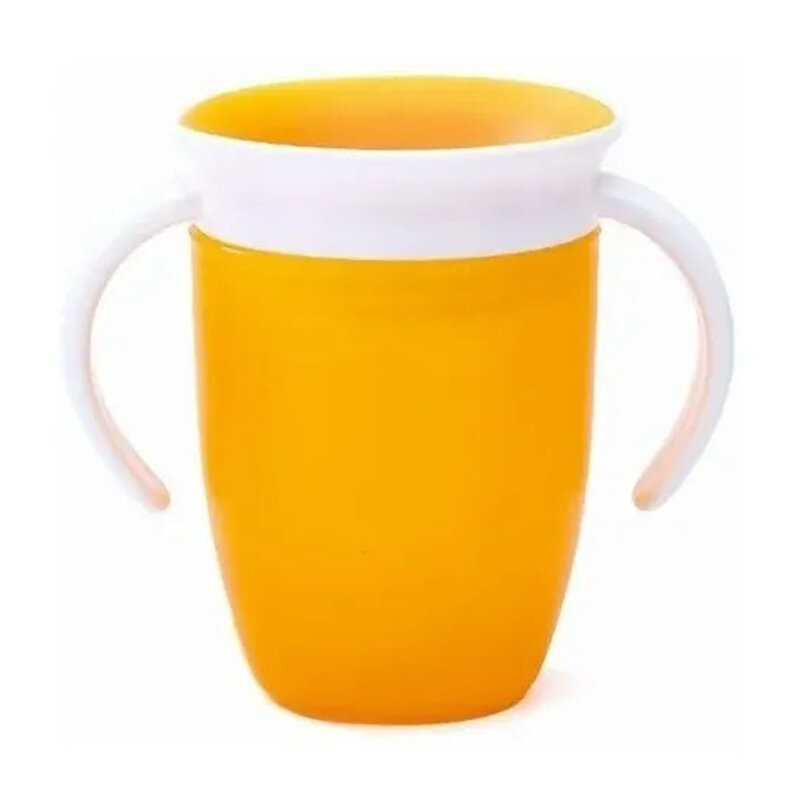 Детская силиконовая кружка для питья объемом 240 мл, с герметизацией на 360 градусов и двойными ручками, подходит для дома и путешествий. Croci