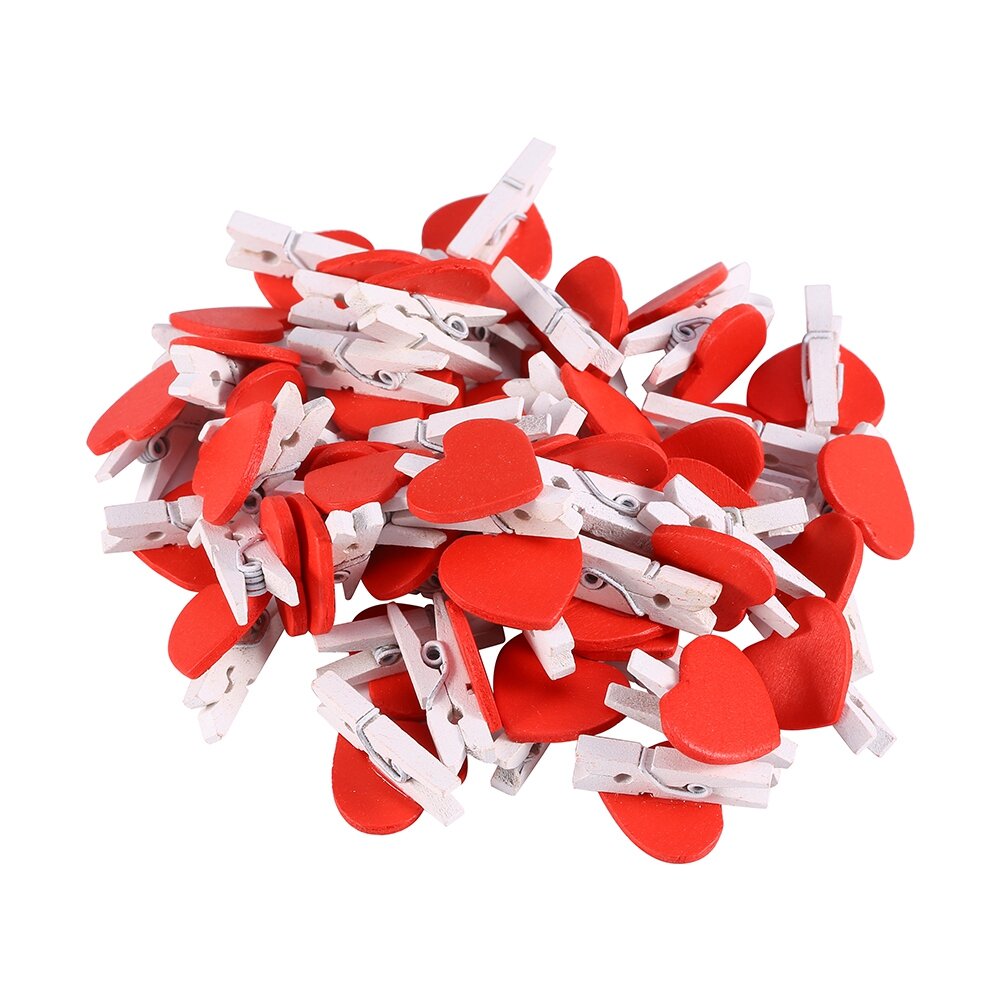 Деревянные колышки в виде сердца, булавки для фотографий, фотоклипы, свадебные украшения для рождественской вечеринки SS