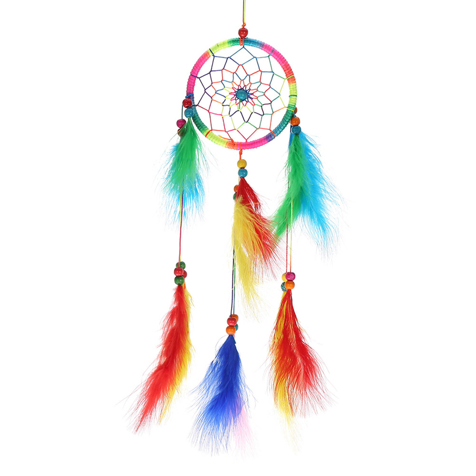 1 шт. Большой подвесной ловец снов ручной работы для гостиной, подарок, украшение, разноцветный