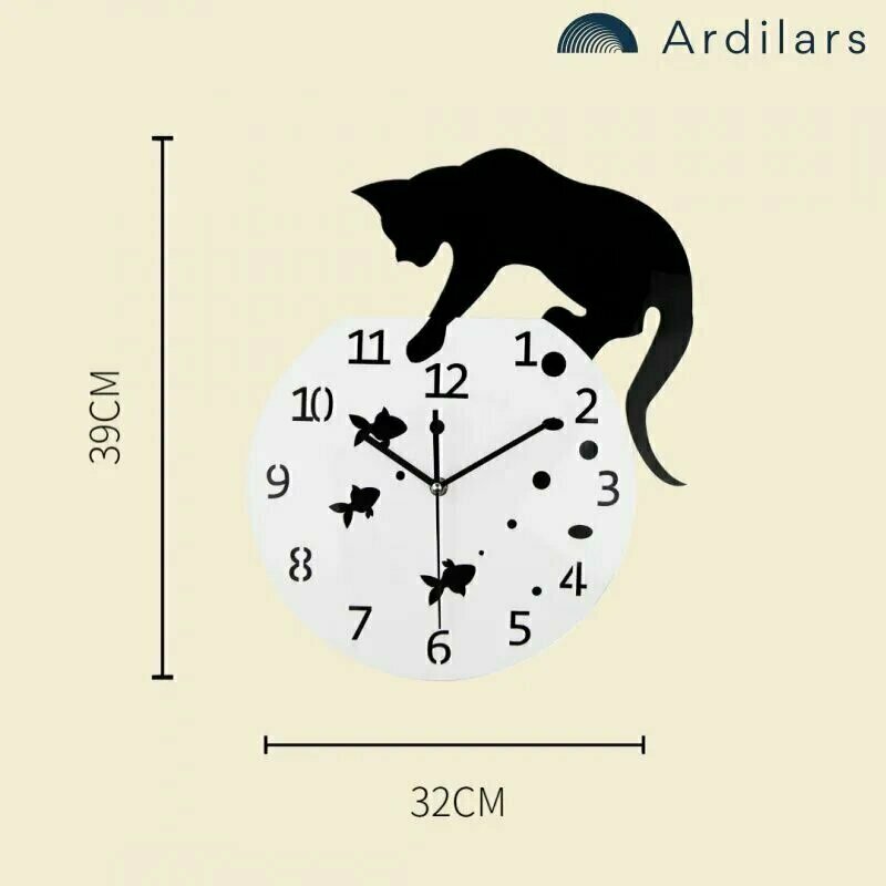 Часы настенные Ardilars, кварцевые, круглые, белые, черные, 35см, 39см
