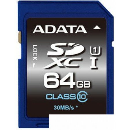 ADATA Premier SDXC UHS-I (Class 10) 64GB (ASDX64GUICL10-R)