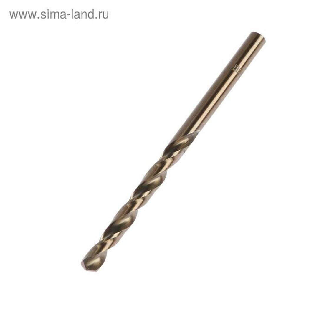 Сверло по металлу тундра, HSS-Co (5% кобальта), цилиндрический хвостовик, 5 х 85 мм