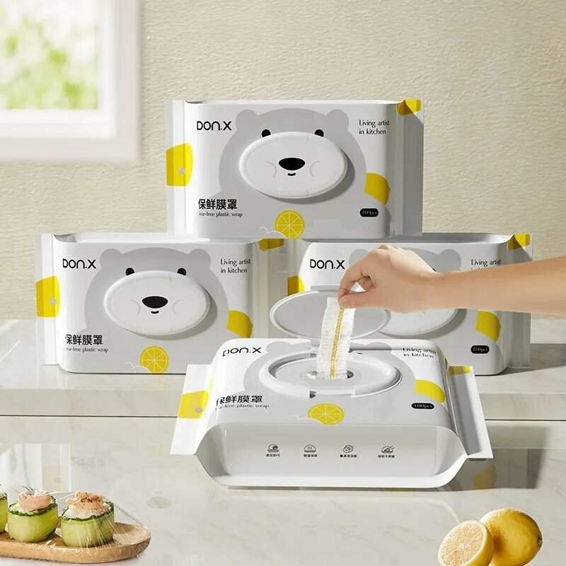 Пленка пищевая, для хранения, резак, бесцветная, 25 см x 150 см, 100шт