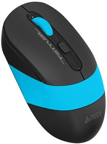 Мышь беспроводная A4TECH Fstyler FG10S черный/синий оптическая USB
