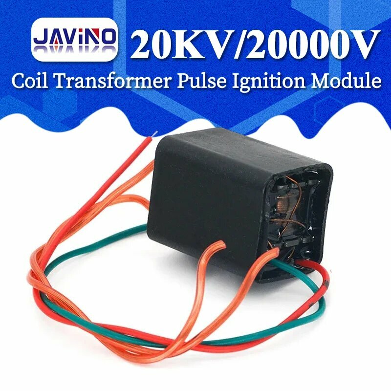 Javino 20KV 20000V Генератор высокого напряжения и давления, воспламенитель, повышающий модуль, катушка, трансформатор, импульсное зажигание 1,5A постоянного тока 3,6-6 В