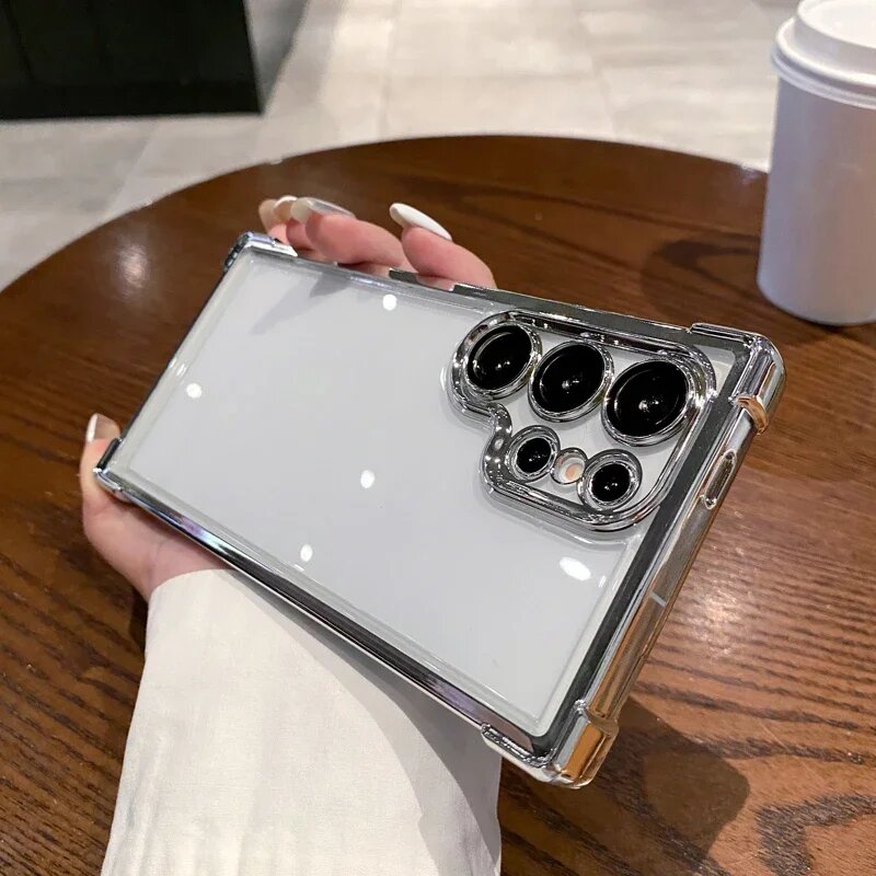 Чехол Samsung Galaxy S25 Plus Silver, прозрачный