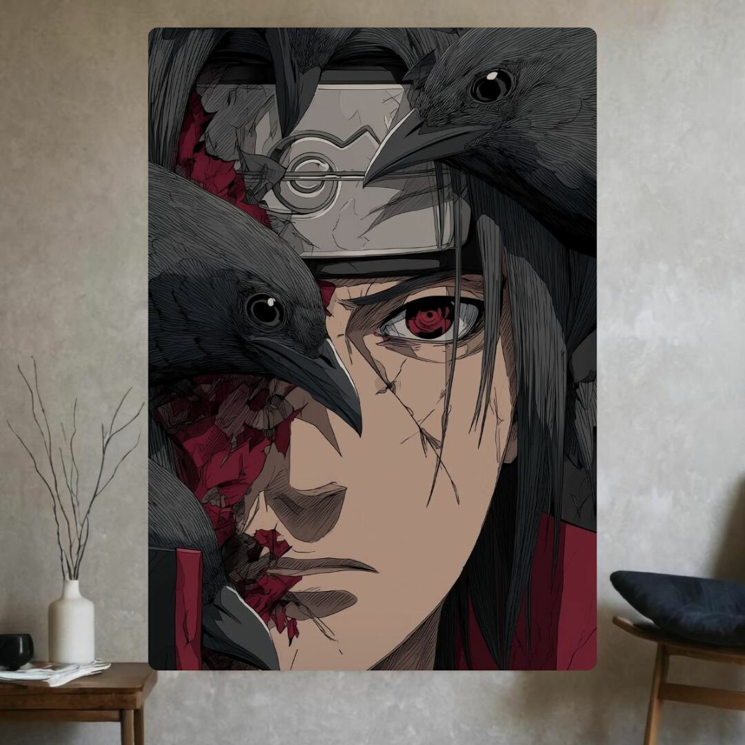 Картина на металле (аниме-Наруто) Итачи Учиха,20*30см