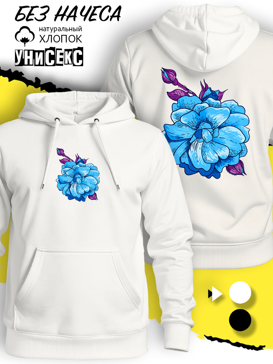 Худи Толстовка свитшот фиолетовый цветок