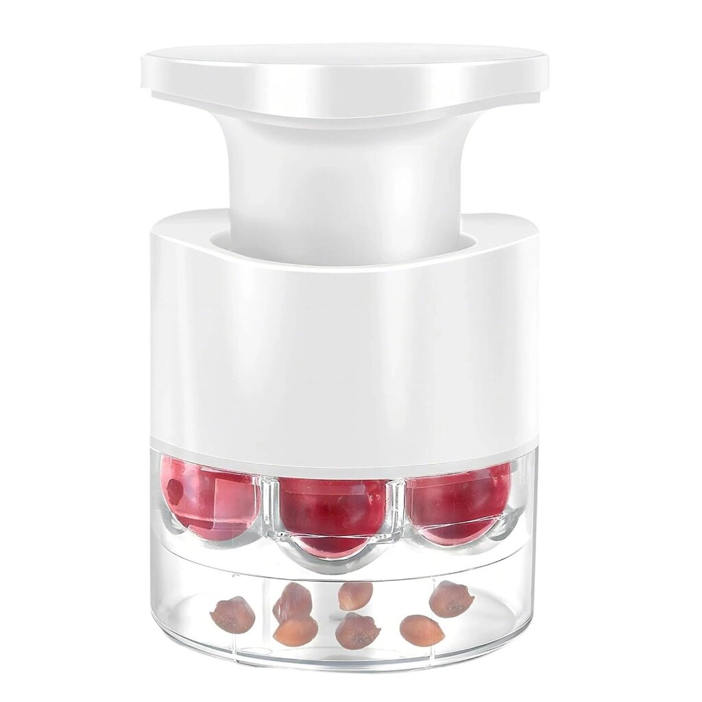 Зародышеватель вишневый нажимного типа с семью отверстиями-белый