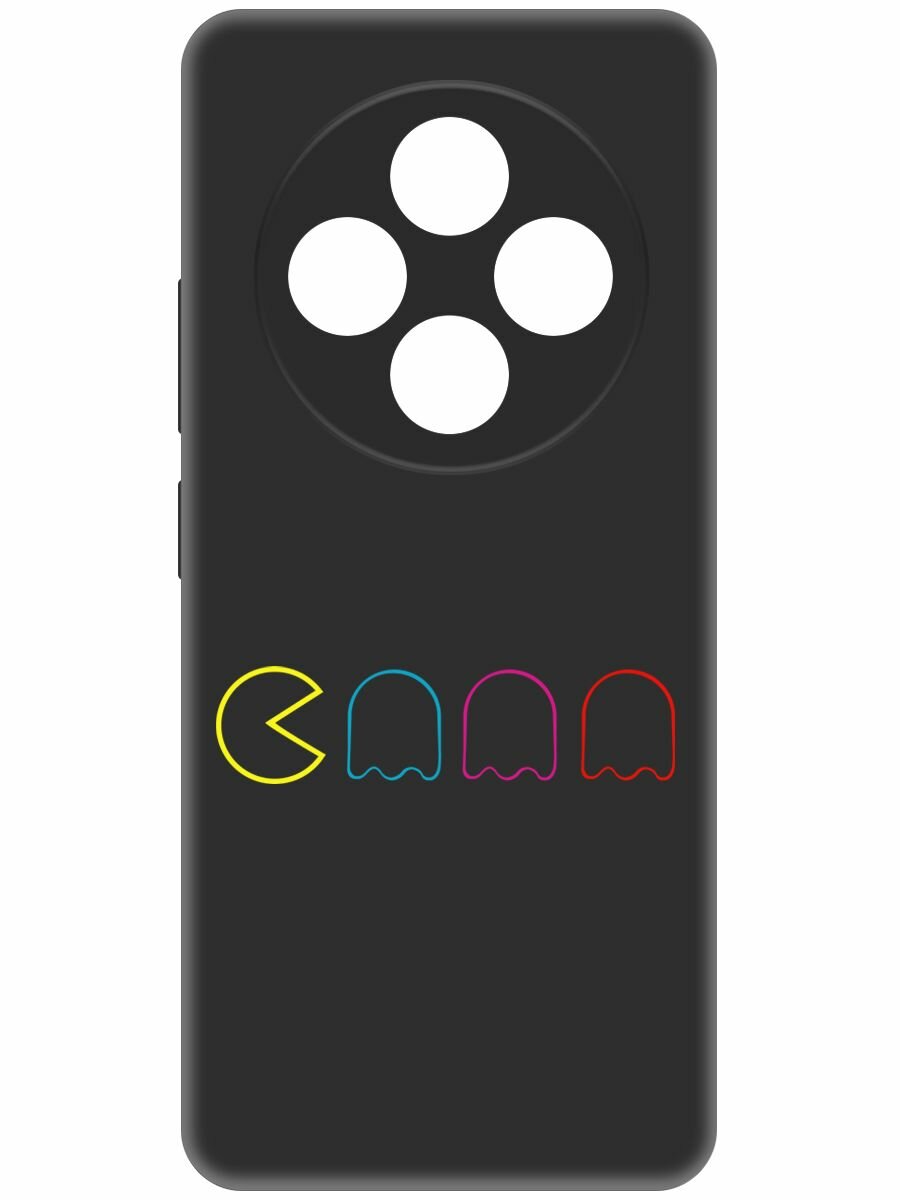 Чехол-накладка Krutoff Soft Case Пакман для Xiaomi Redmi A3 Pro черный