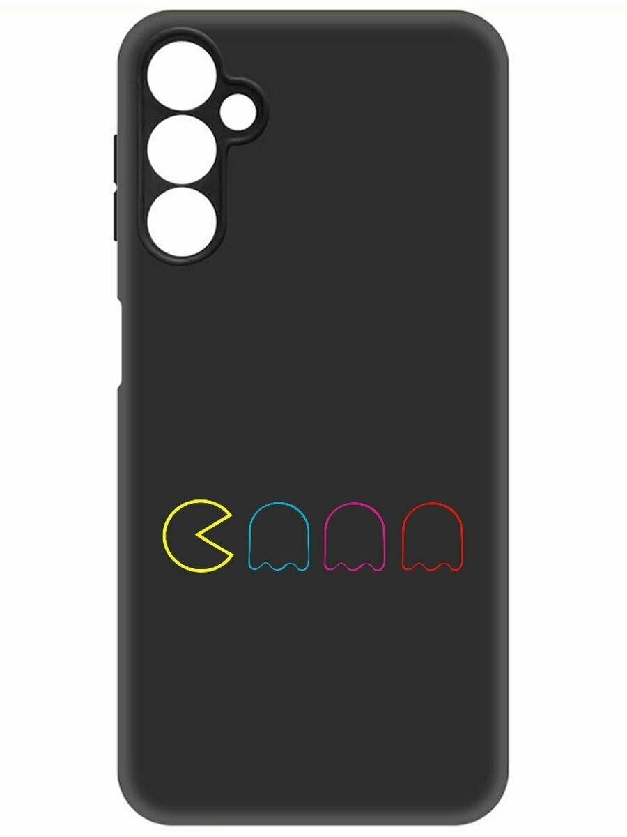 Чехол-накладка Krutoff Soft Case Пакман для Samsung Galaxy A24 (A245) черный