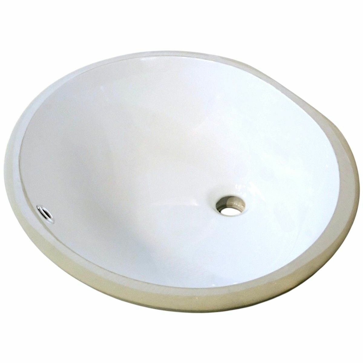 Раковина встраиваемая овальная GS, 46,5x38,5x19,5 cm, белая керамика