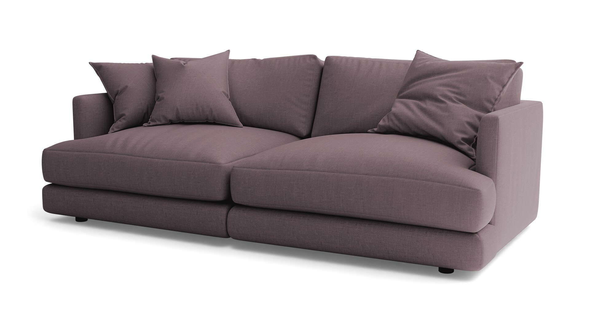 Диван Ибица 2 Strong Plus 05 NEW 212x105x87 см, розовый Рогожка, еврокнижка Фиеста