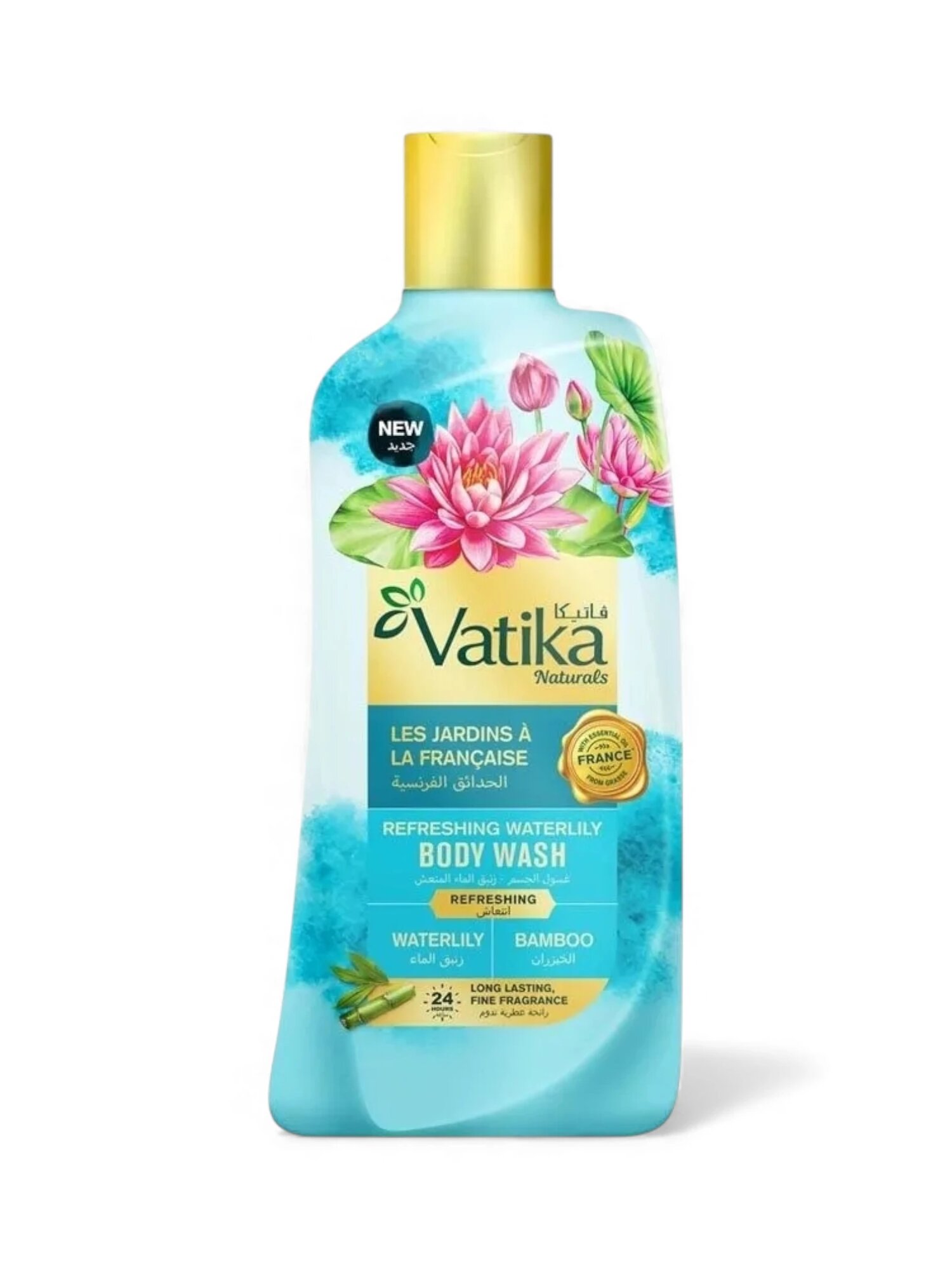 Vatika REFRESHING WATERLILY Body Wash, Dabur (Ватика гель для душа освежающая водная лилия, Дабур), 500 мл.
