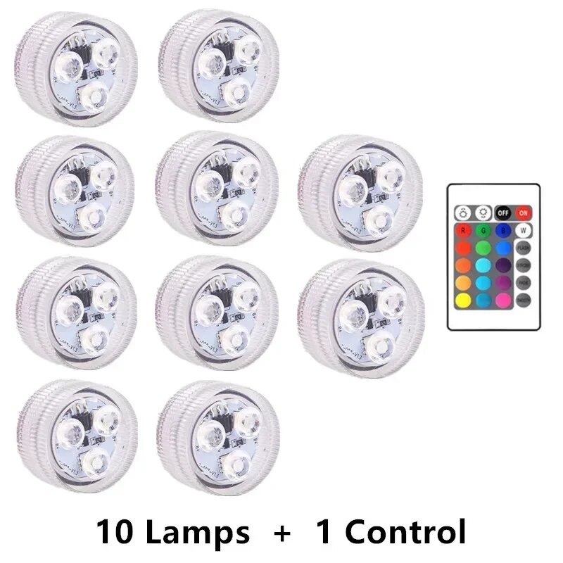 RGB-лента XIWANGFIRE для бассейна 16 цветов 10Lamps 1 Controller