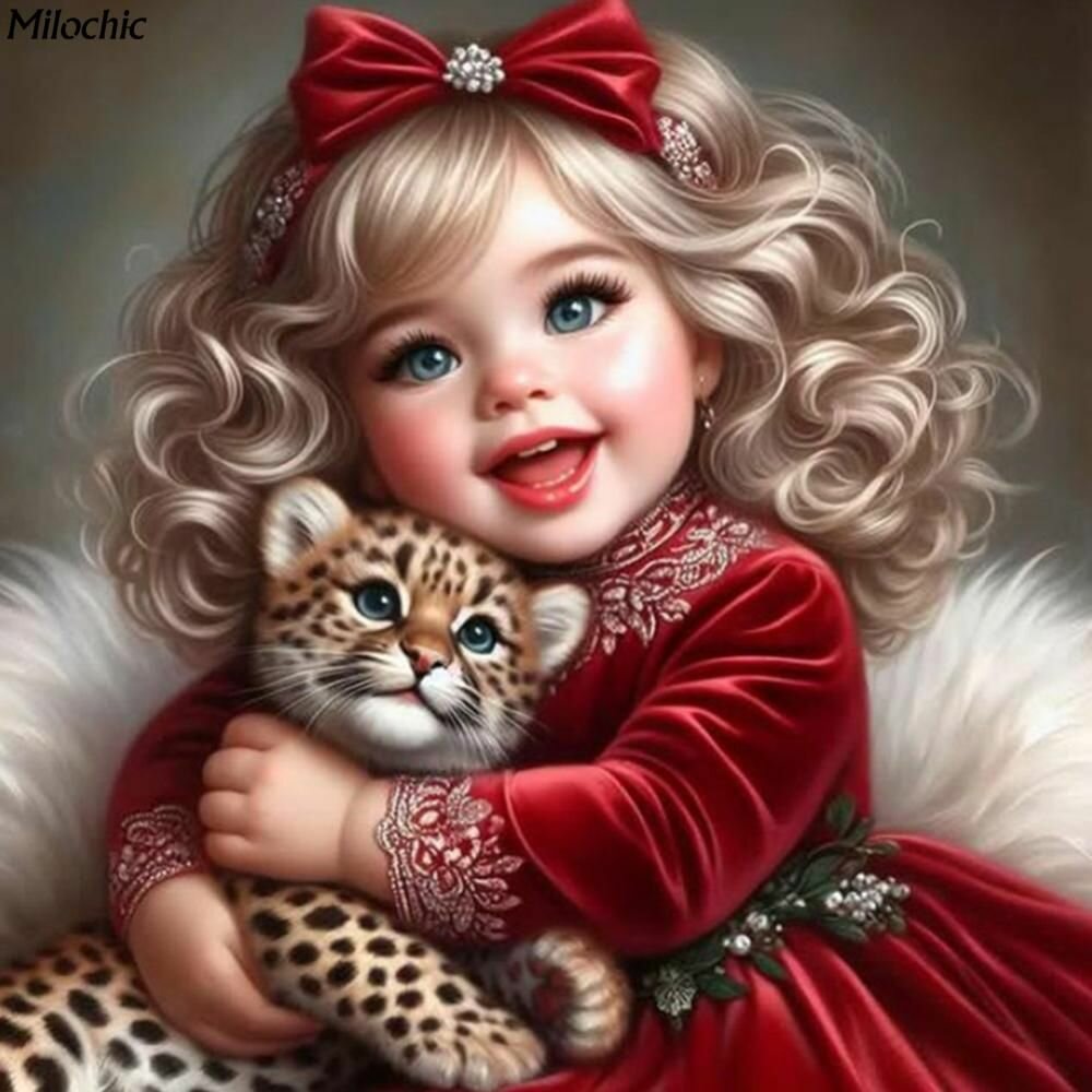 Алмазная мозаика 30x30 см без подрамника, набор для творчества Мультяшная девочка, картина стразами, ручная выкладка круглыми бриллиантами, DIY-украшение для интерьера гостиной, спальни или детской