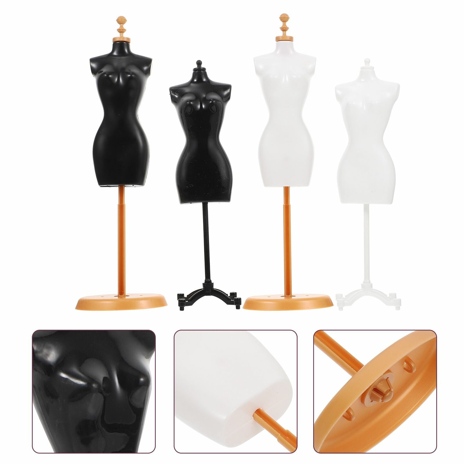 4 шт. Мини-куклы для рукоделия, подставка для моделей, витрина для одежды, манекены, набивные игрушки, маленькие аксессуары для дома