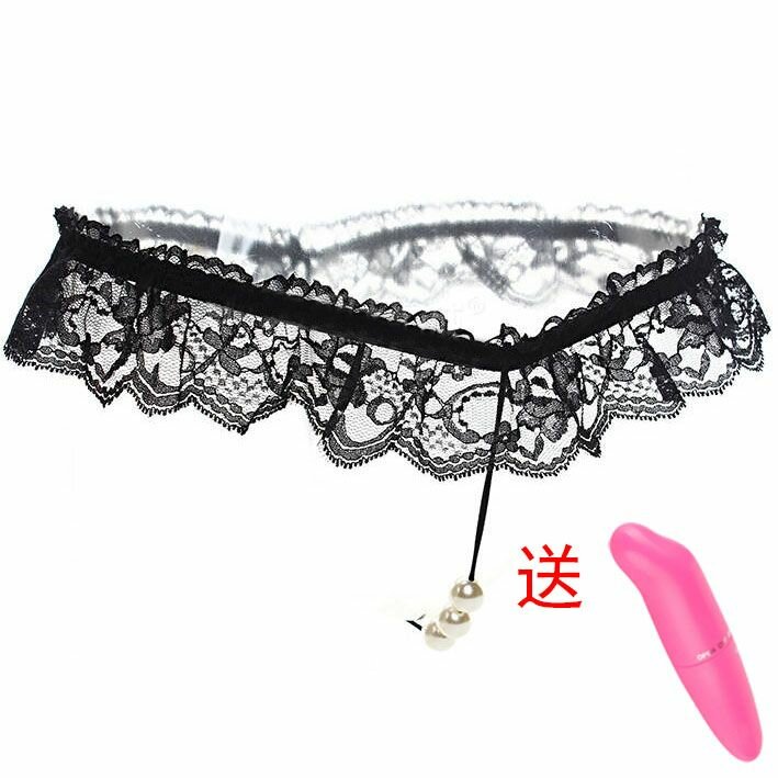 Женские сексуальные трусики с массажем жемчугом, кружевные, без промежности, легко надевать, экстремальное соблазнение
