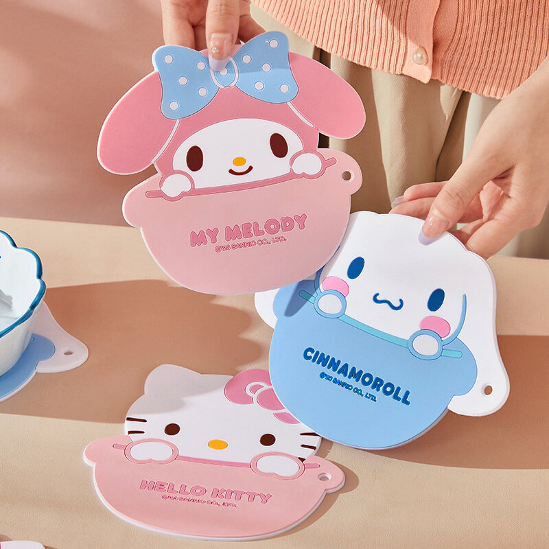 Теплоизолирующий коврик Sanrio, подставка под миску от ожогов, высококачественная водонепроницаемая и маслоотталкивающая салфетка, настольная теплоизолирующая подставка под еду, симпатичная подставка под стакан.