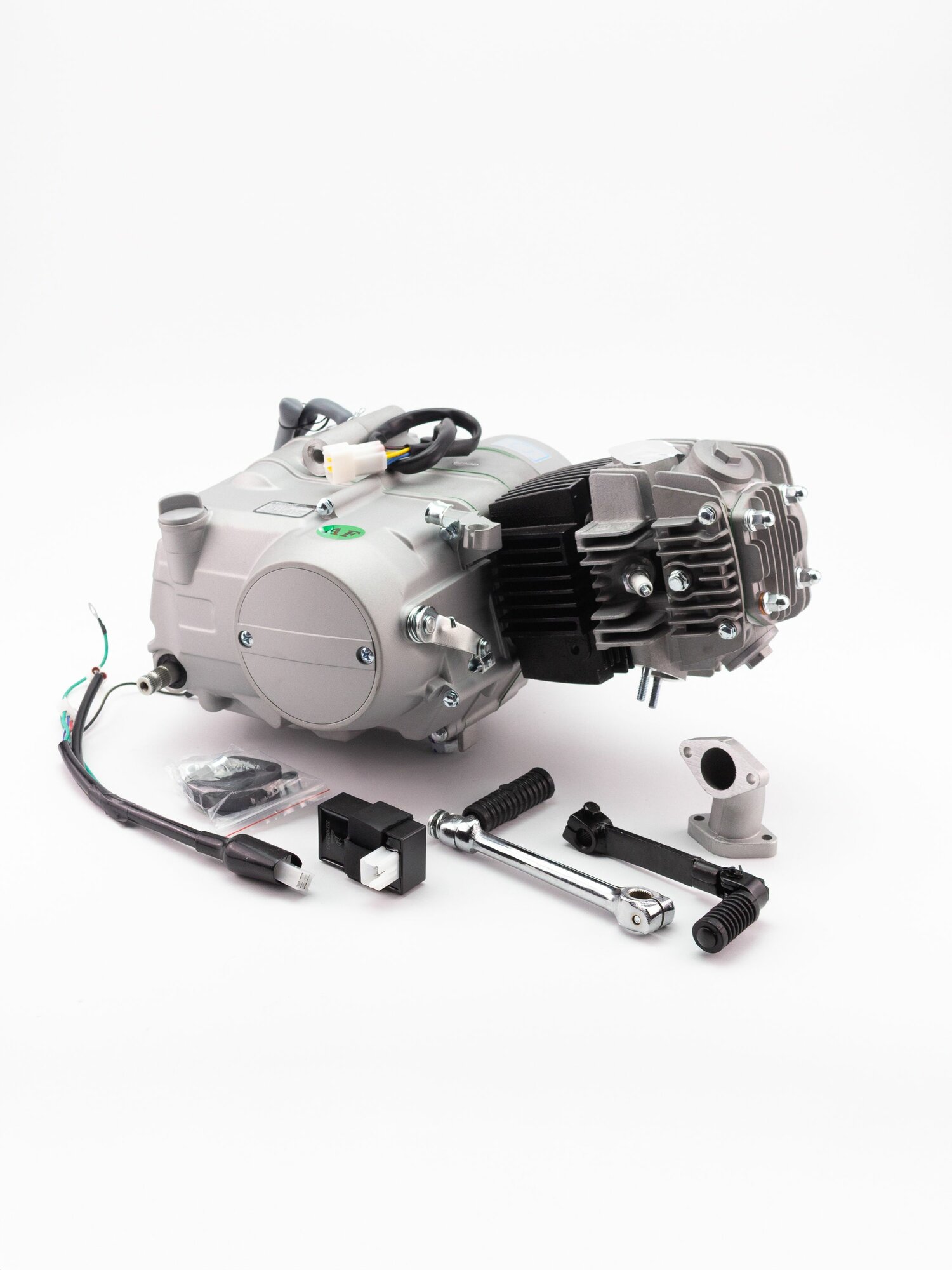 Двигатель для питбайка мопеда YX 125сс 153FMI запуск на нейтрали (цилиндр чугун, ГБЦ тип 125 23/20)