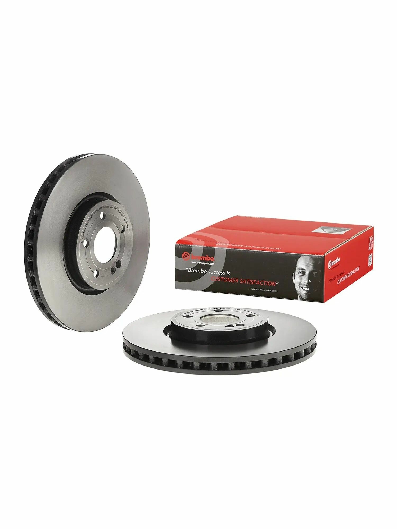 Диск тормозной вентилируемый передний BREMBO (09. D770.11) Prime UV Coated