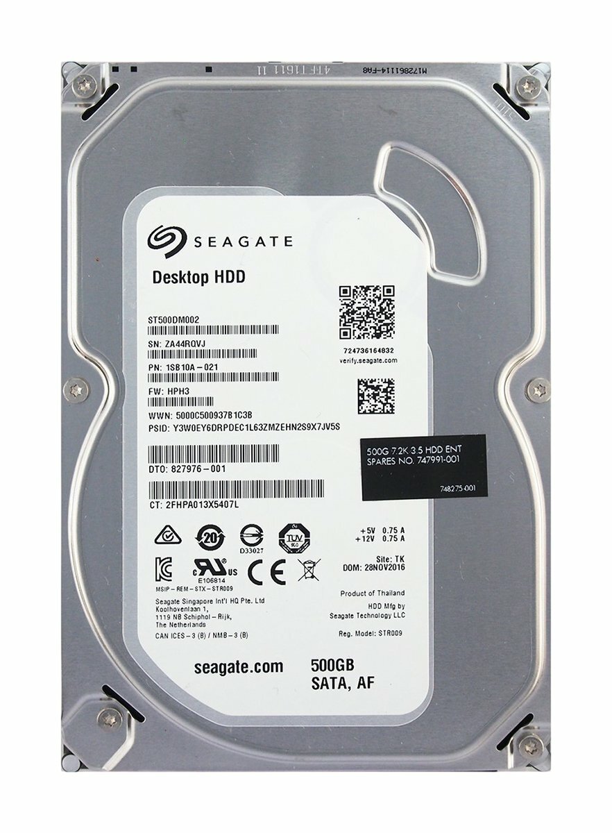 Жесткий диск HP 500Gb 7200 SATAIII 3.5" HDD