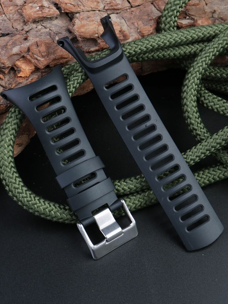 Мужской силиконовый ремешок для SUUNTO Ambit 1, 2, 3, Peak Вогнутое крепление, для бега, альпинизма, спорта