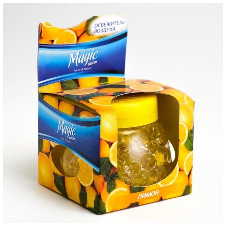 Освежитель воздуха Magic Boom, гелевый "Лимон" 100 г