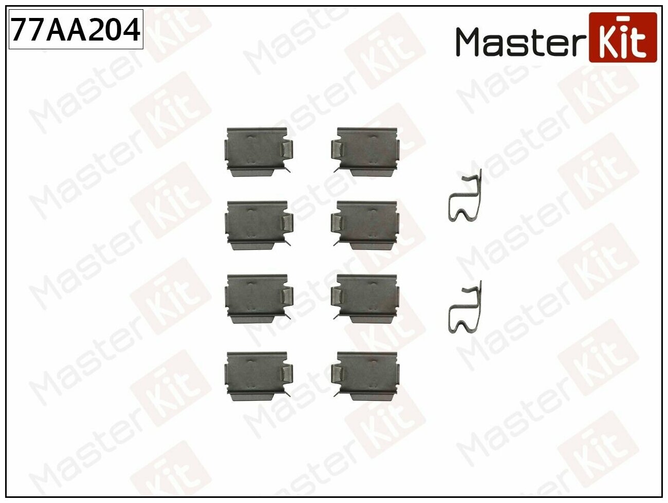 Комплект установочный барабанных колодок Dodge JOURNEY 2008 - MASTERKIT 77AA204