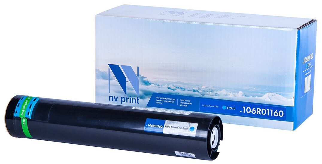 Тонер-картридж NV Print NV-106R01160C для Xerox Phaser 7760, Xerox Phaser 7760dn, Xerox Phaser 7760d (совместимый, голубой, 25000 стр.)