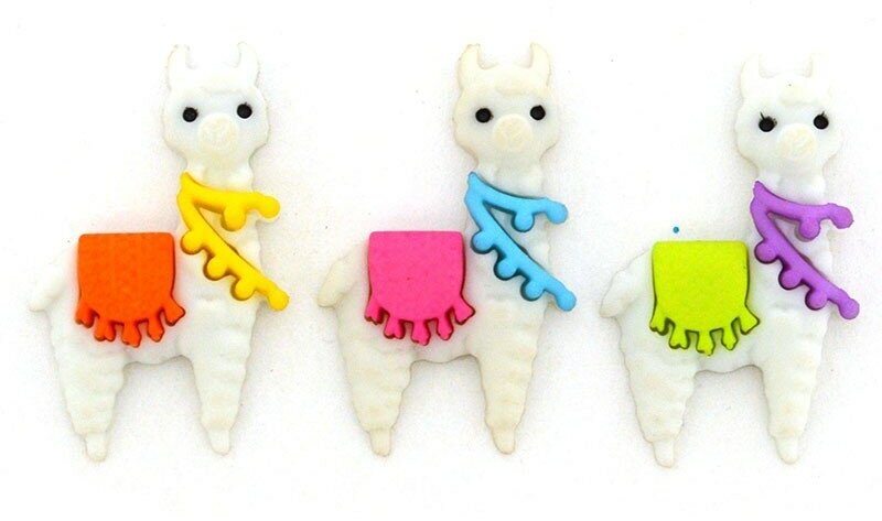 #11388 Пуговицы декоративные "Ламочки-дамочки" Dress It Up 3 шт