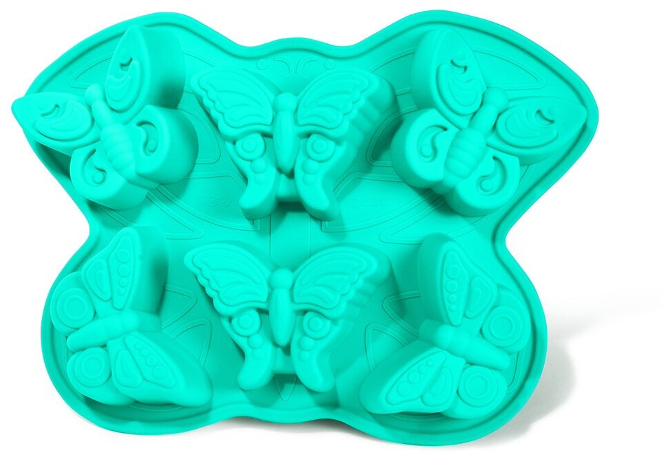 Форма для выпечки Fissman 6 кексов бабочки (силикон) (6660)