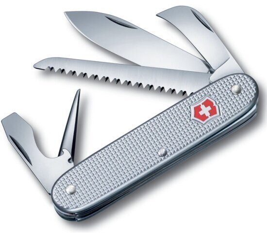 Нож Victorinox Pioneer, 93 мм, 7 функций, алюминиевая рукоять, серебристый