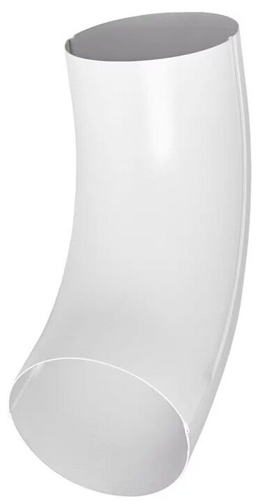 Отвод трубы металл d90мм белый