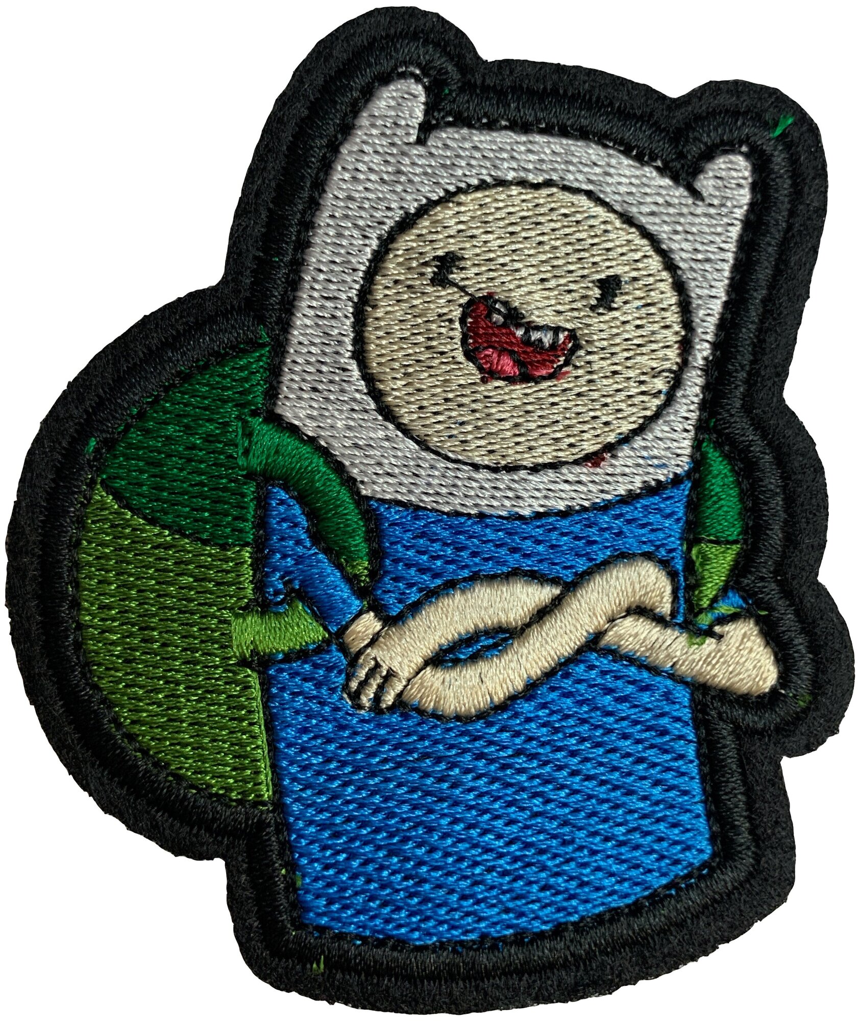 Нашивка, шеврон, патч (patch) Фин Парнишка Время Приключений, размер 7*6 см, 1шт.