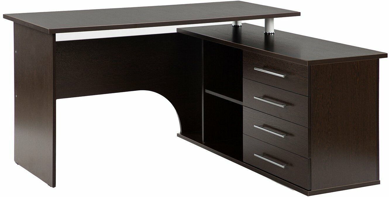 Компьютерный стол КСТ-109П правосторонний, 140х75х127, цвет венге
