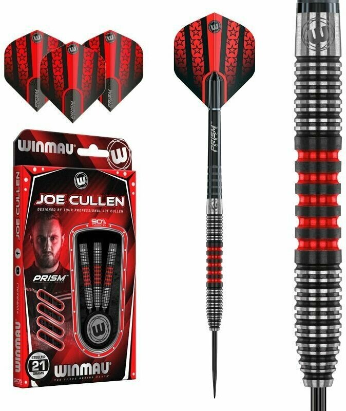 Вольфрамовые дротики 21гр Winmau Joe Cullen steeltip. Профессиональный уровень. Для игры в Дартс.