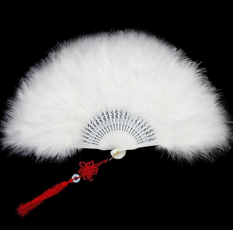 Веер Tascante, искусственный пух, белый, 50x30 см, для фотосессий