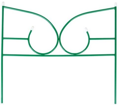 Ограждение декоративное, 50×295 см, 5 секций, металл, зелёное, «Классик 2»