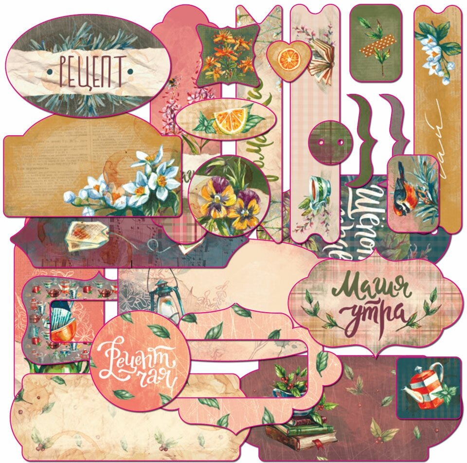 Mr.Painter DSK-26 Декоративные элементы карточки 190 г/кв. м 13.5 х 9.5 см 26 шт Шепот трав