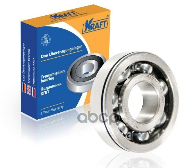 Подшипник 50306 втор. вала КПП ВАЗ 2101-2107, 2123, ГАЗ 24, пром. вала КПП УАЗ Kraft арт. KT 100522
