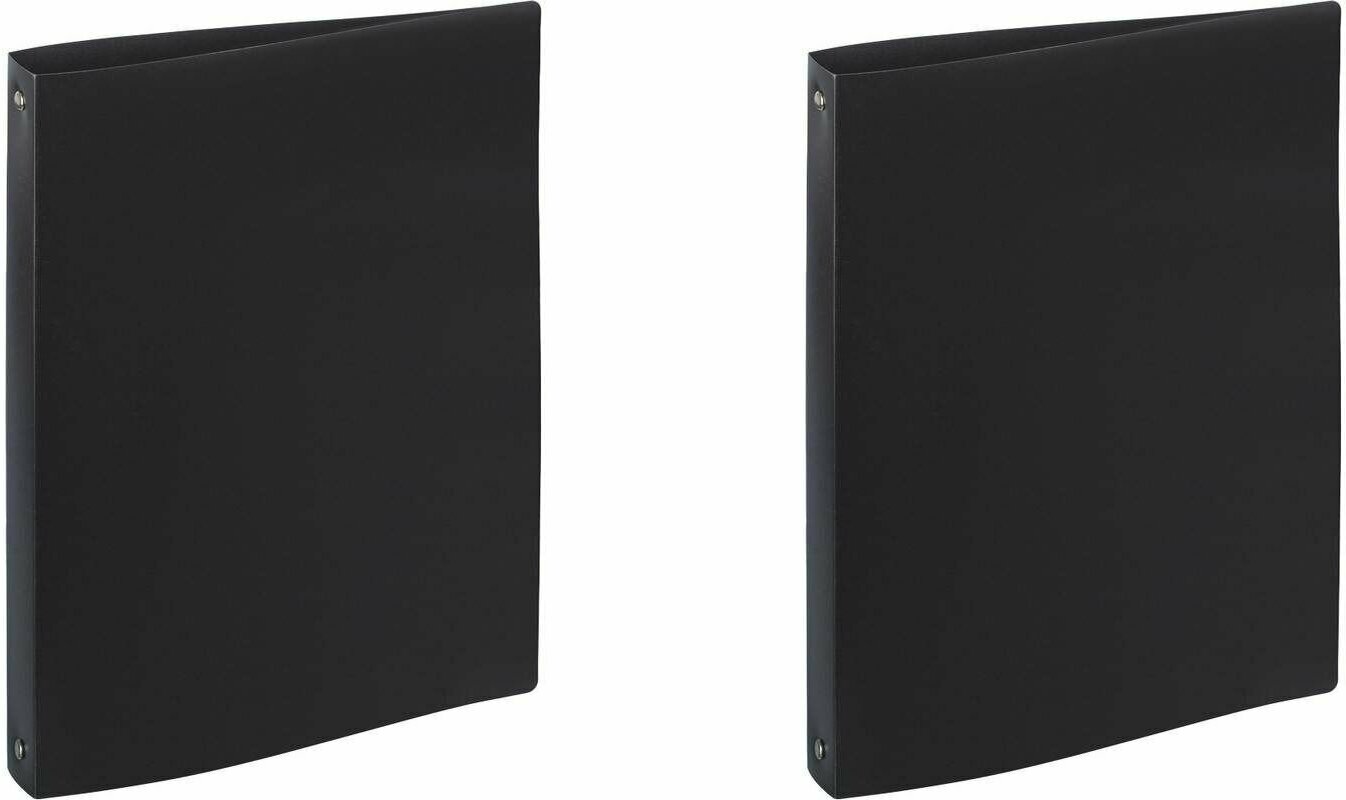 Attache Папка на 4-х кольцах Черная, 17/32 мм, 2 шт/