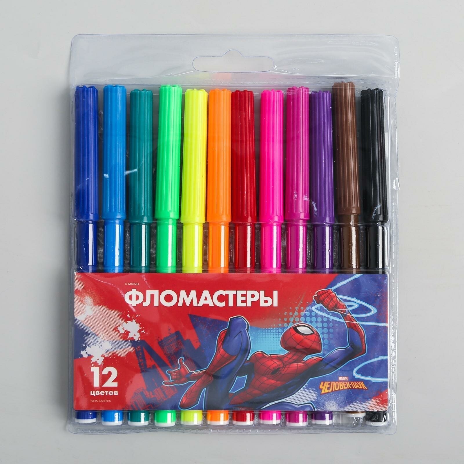 Фломастеры, 12 цветов, Супергерой