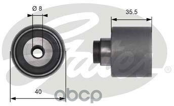 (7786-21468) Ролик приводного ремня VAG 1.4,1.9,2.0 TDI 03.95- Gates арт. T41229