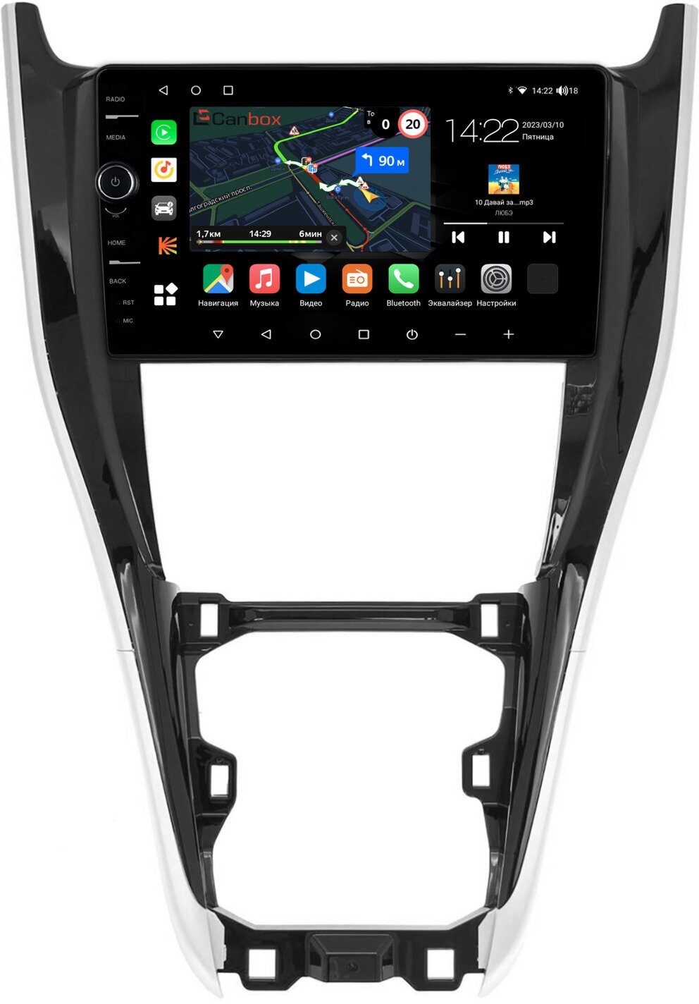 Штатная магнитола Canbox M-Line 7850-1092 Toyota Harrier 3 (XU60) 2013-2017 (авто без кругового обзора) Android 10 (4G-SIM, 2/32, DSP, QLed)
