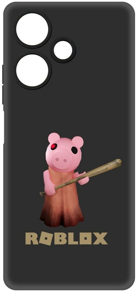 Чехол-накладка Krutoff Soft Case Roblox-Пигги для INFINIX Hot 30 черный